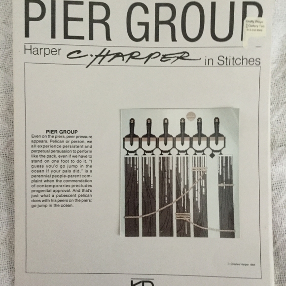 Other | Pier Group Cross Stitch Pattern Cloth And 6 Dmc Thread | Poshmark